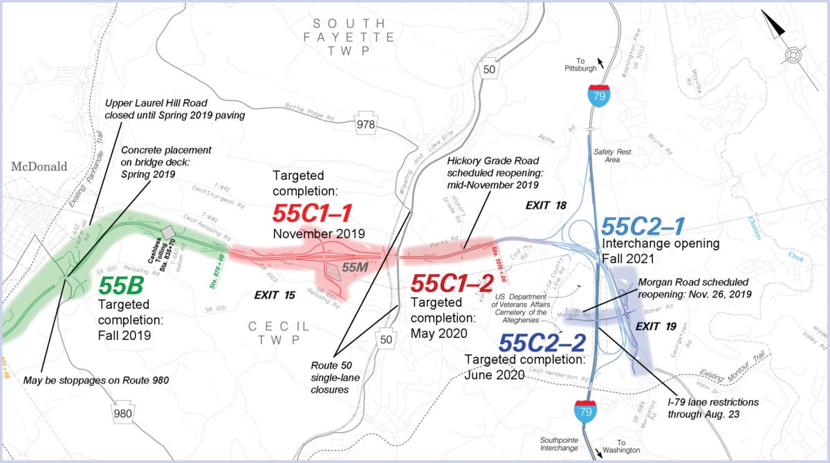 Work progresses toward 2021 opening of Southern Beltway’s middle ...